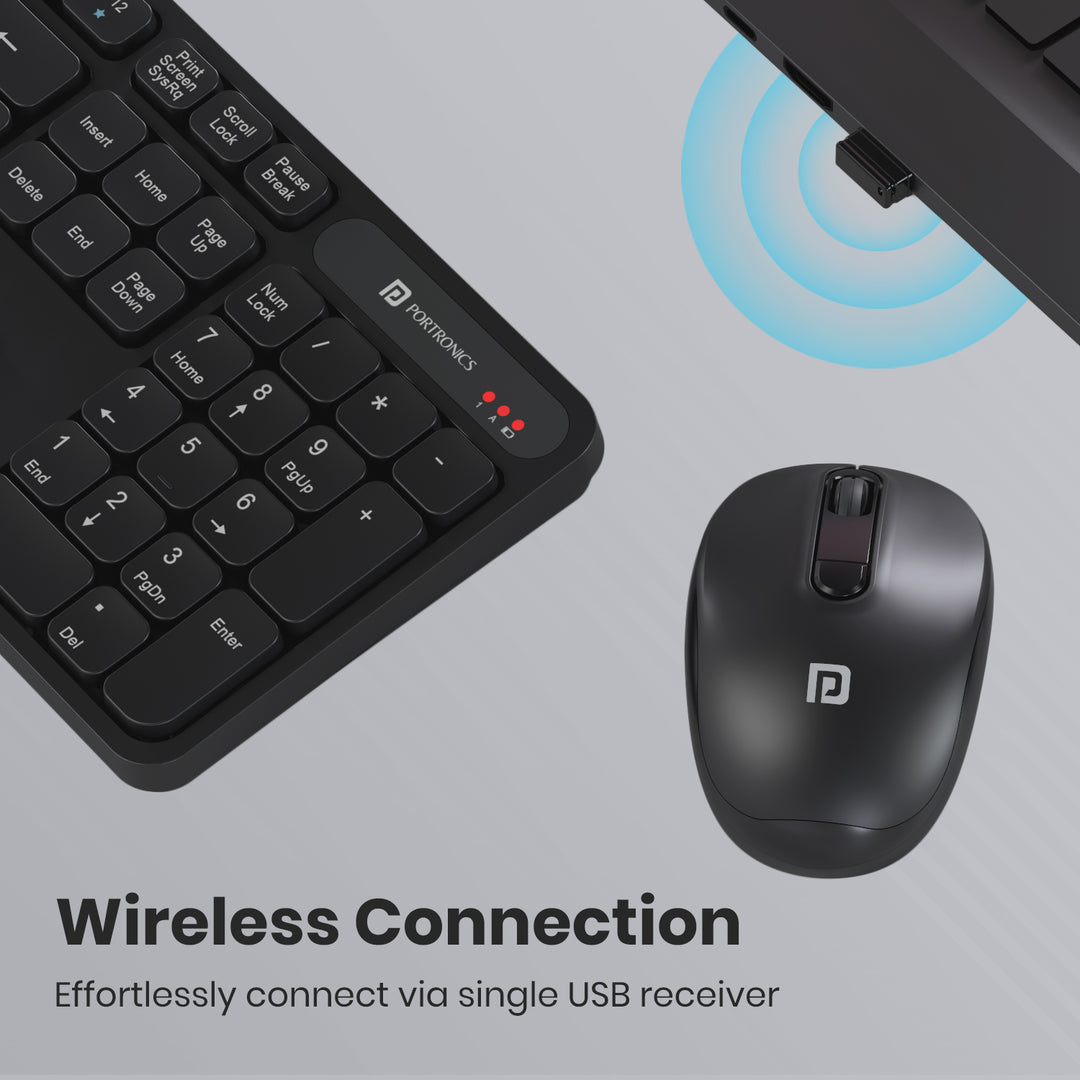 Buy Portronics Key8 Combo Wireless Keyboard And Mouse