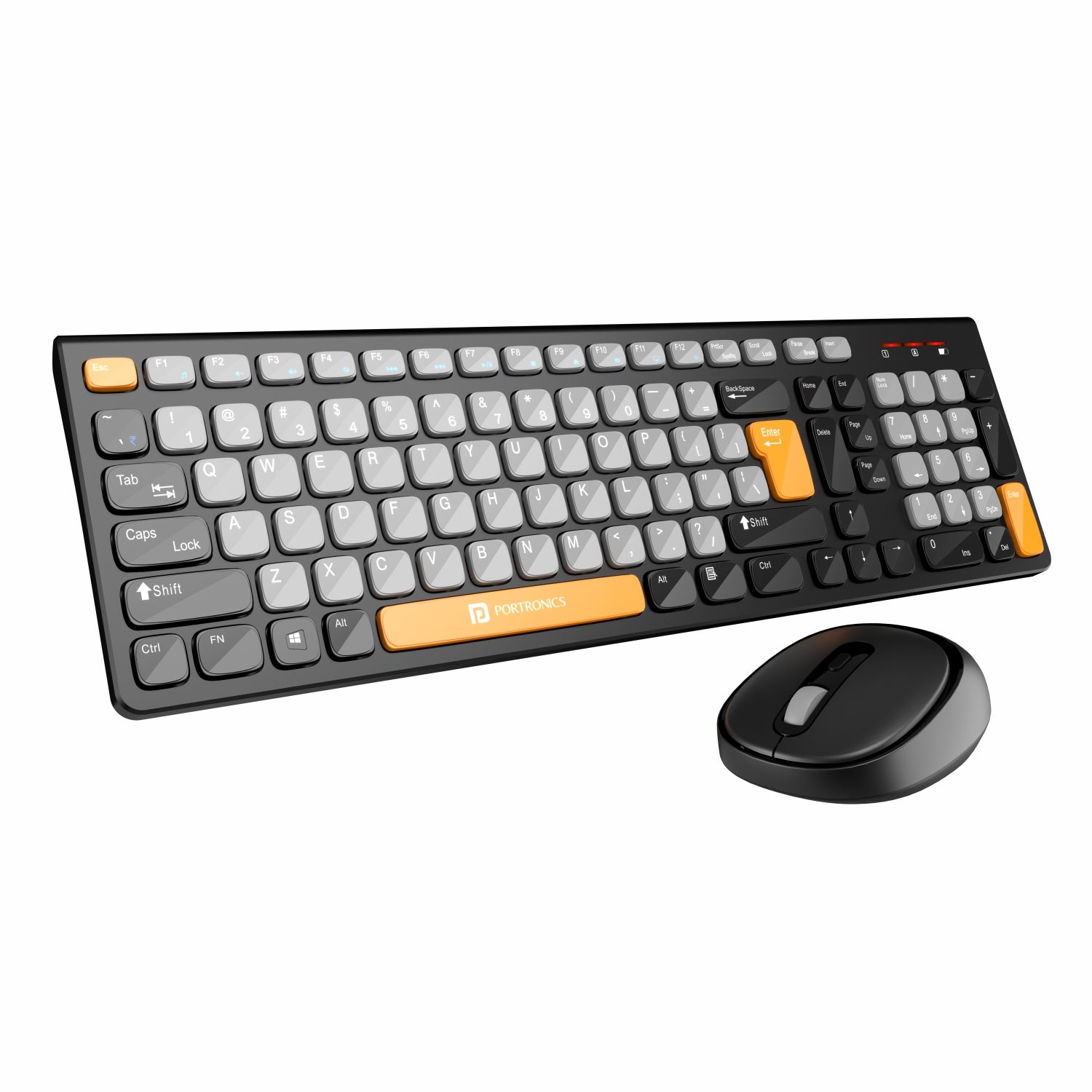 Portronics Key7 Combo Wireless Keyboard And Mouse Set With Dual Textured Keys