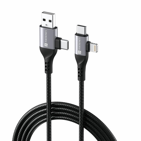 Portronics Konnect 4 in 1 MultiFunctional 60W Charging Cable