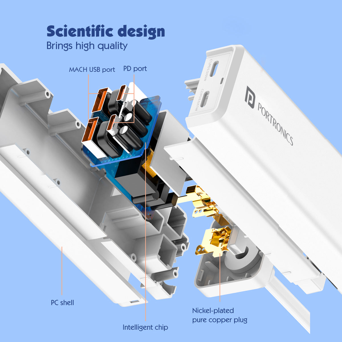 Buy Portronics Adapto Volt 65 High speed 5-in-1 Power Adapter
