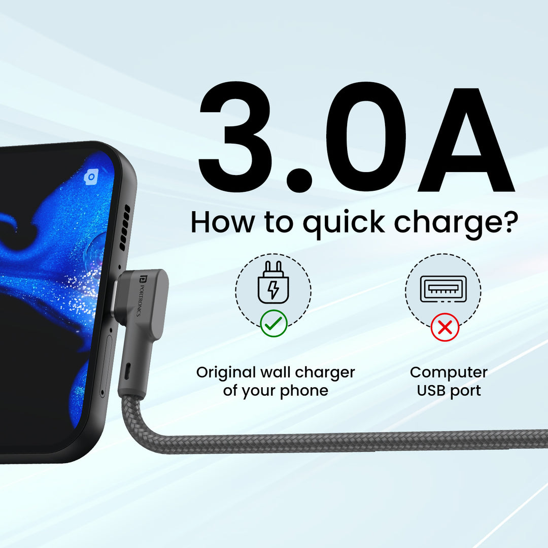 Portronics Konnect L Type C Cable with charging & Data sync function