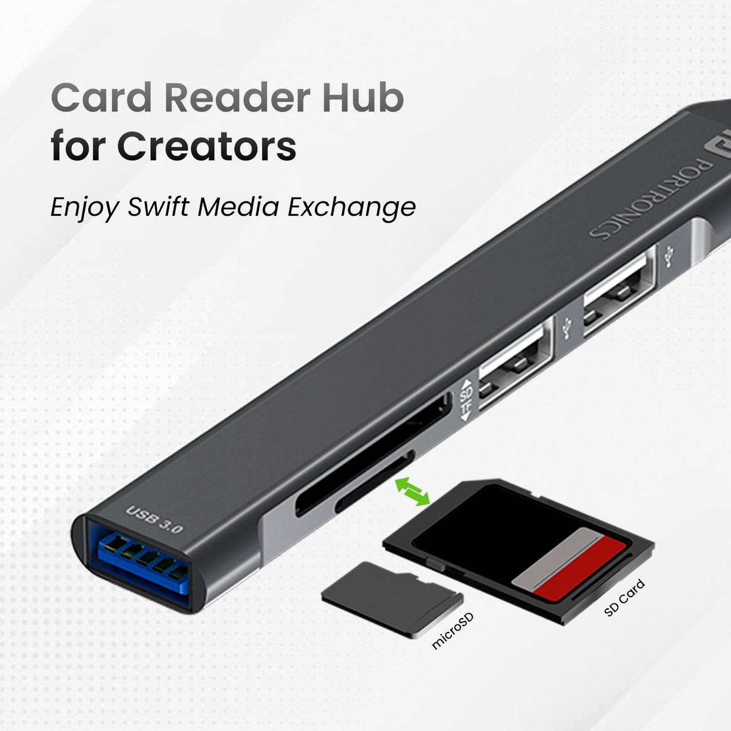 Introducing the Portronics Mport 31 Plus, a 5-in-1 USB Hub. This ...