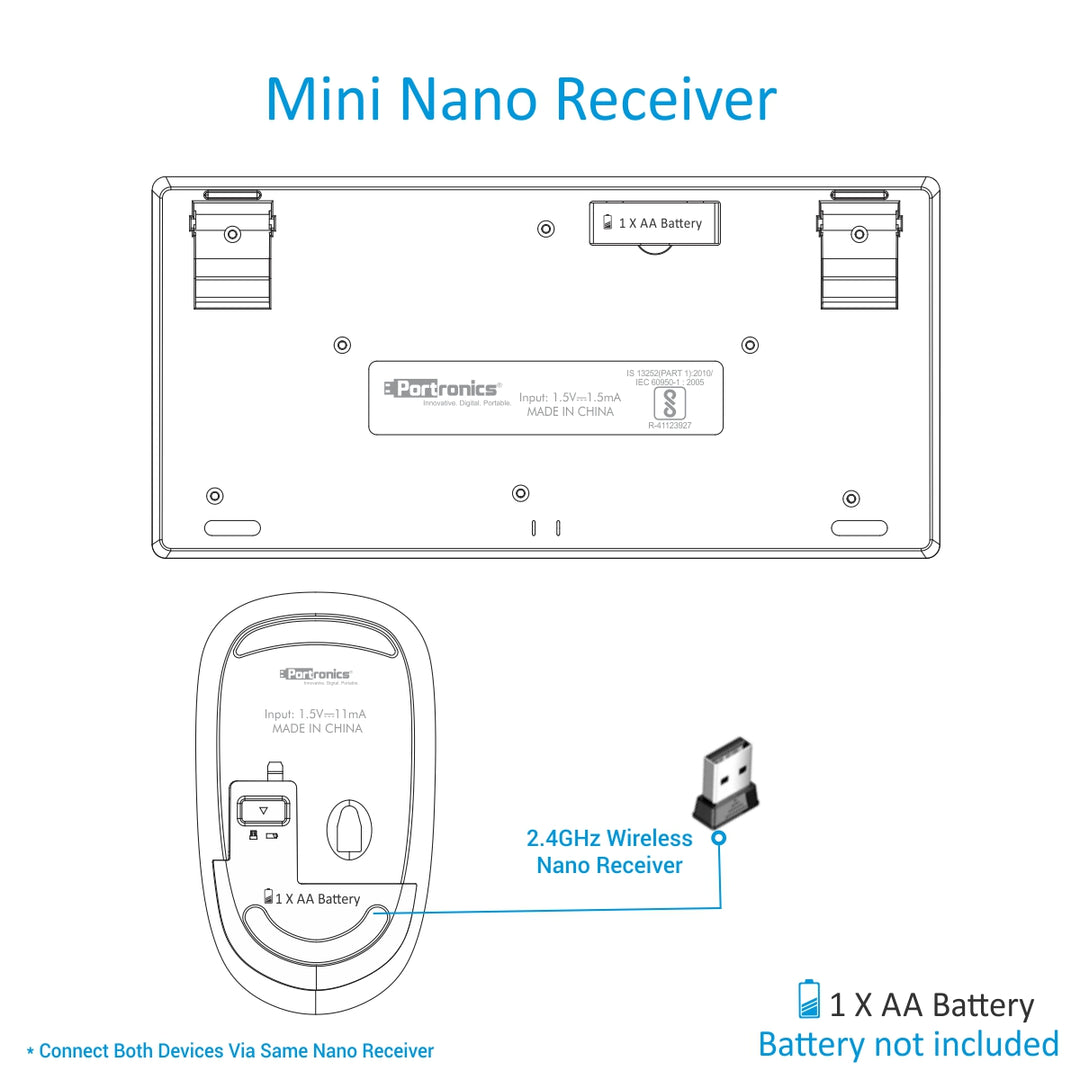 Buy Portronics Key2 Combo Multimedia Wireless Keyboard and Mouse Combo