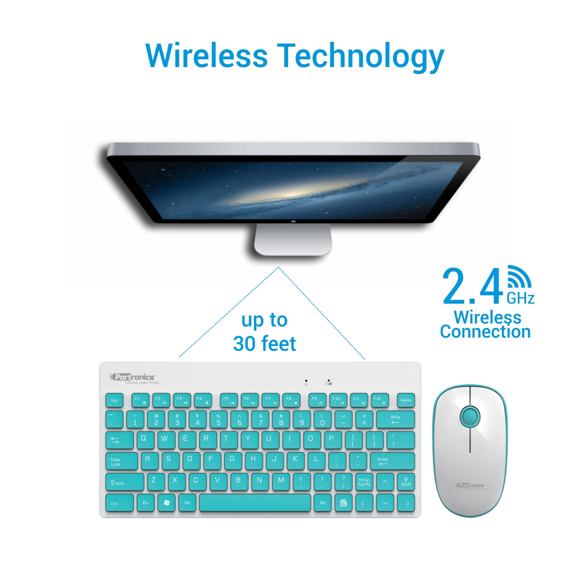 Buy Portronics Key2 Combo Multimedia Wireless Keyboard and Mouse Combo