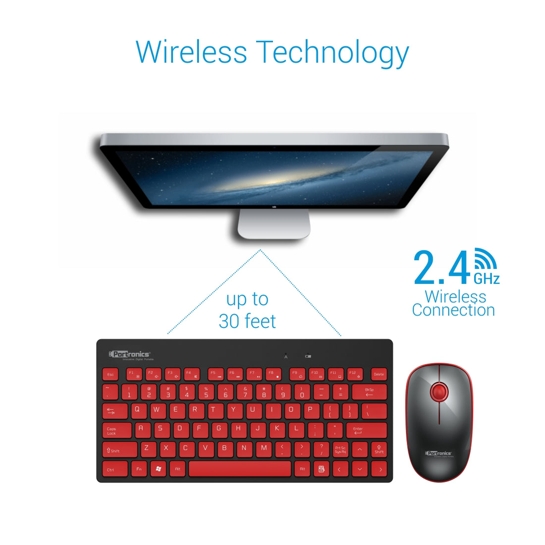 Buy Portronics Key2 Combo Multimedia Wireless Keyboard And Mouse Combo