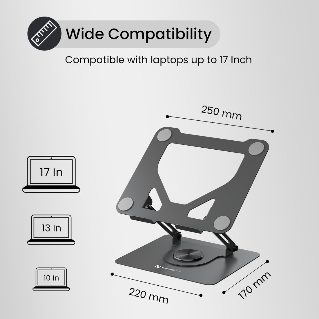 Shop Portronics My Buddy K11 Foldable Laptop Stand For Table
