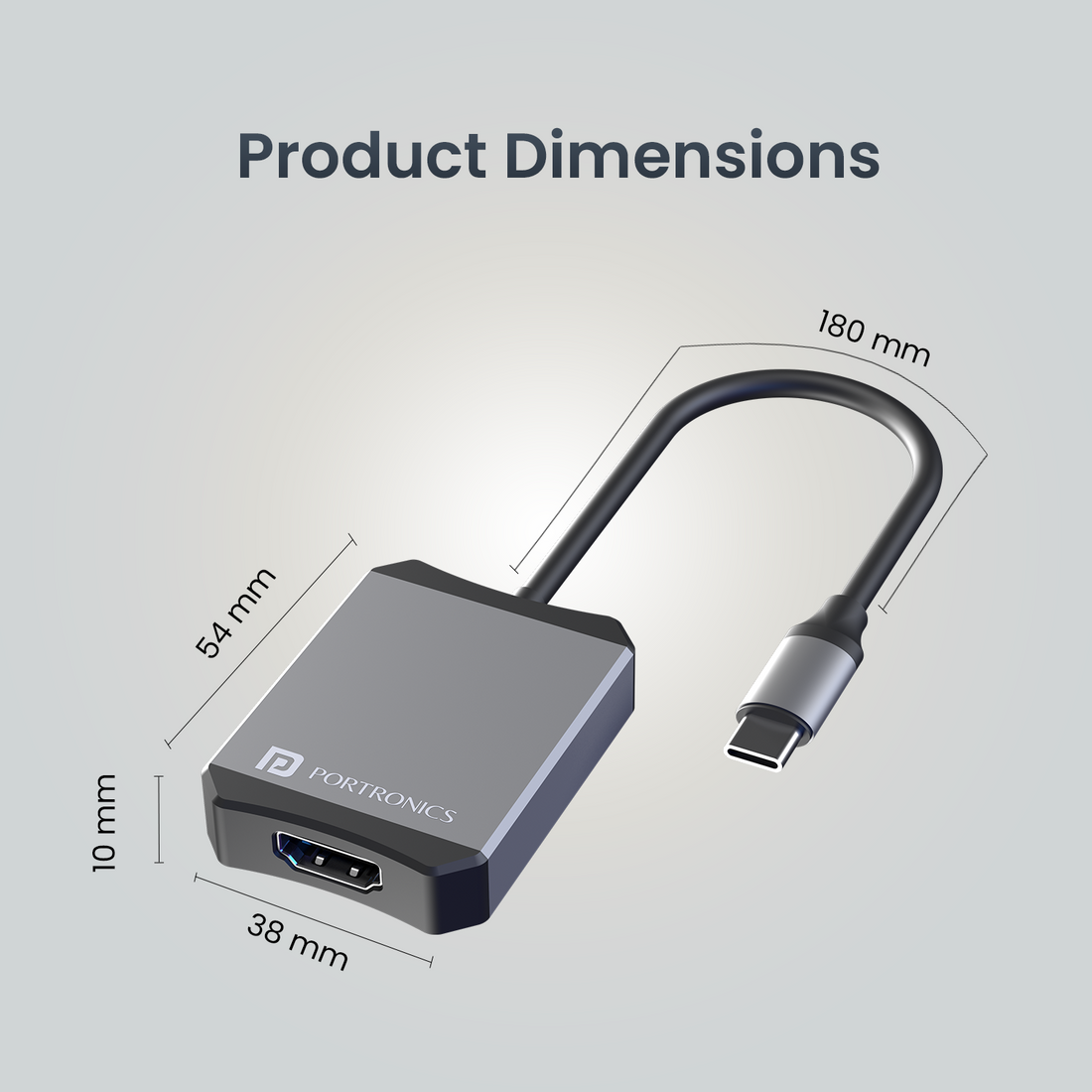Shop Portronics New Mport X Type-C to HDMI Adapter USB HUB