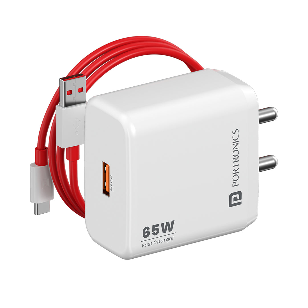 Shop Portronics Adapto 65A 65W SuperVOOC Fast Charging Charger