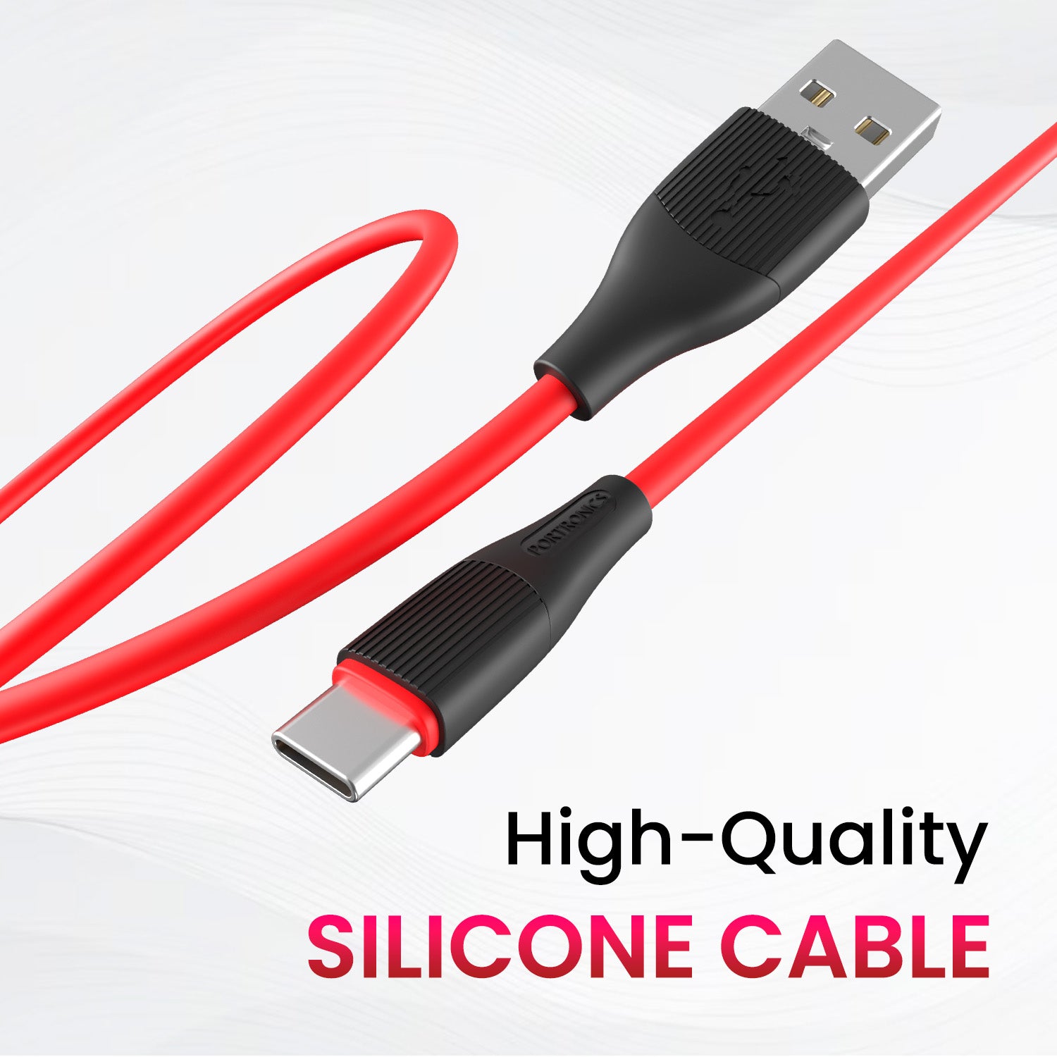 Portronics Silklink 3A USB to Type C Fast charging Cable for Type C ...