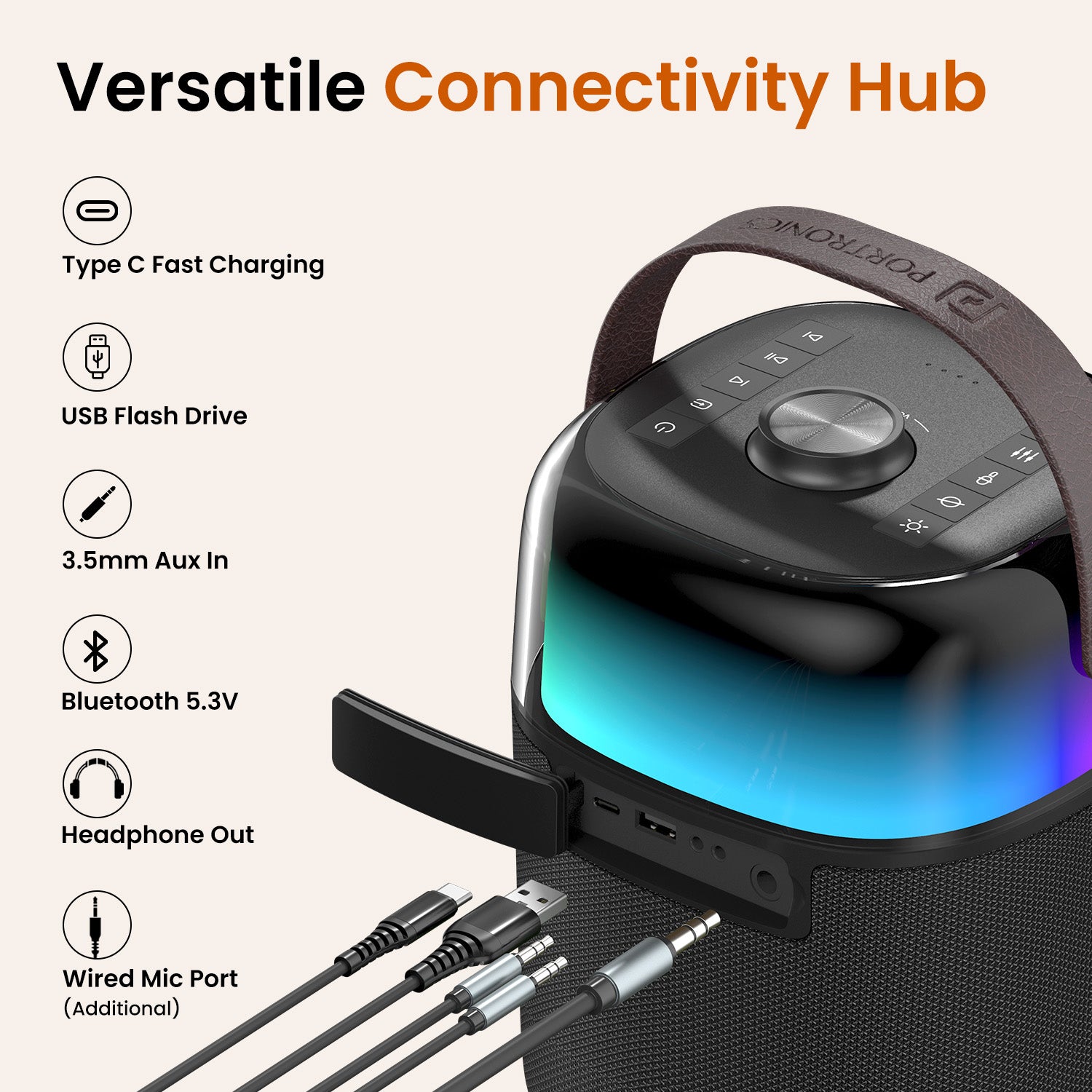 Shop Portronics Dash 4 50w Portable Wireless Party Speaker