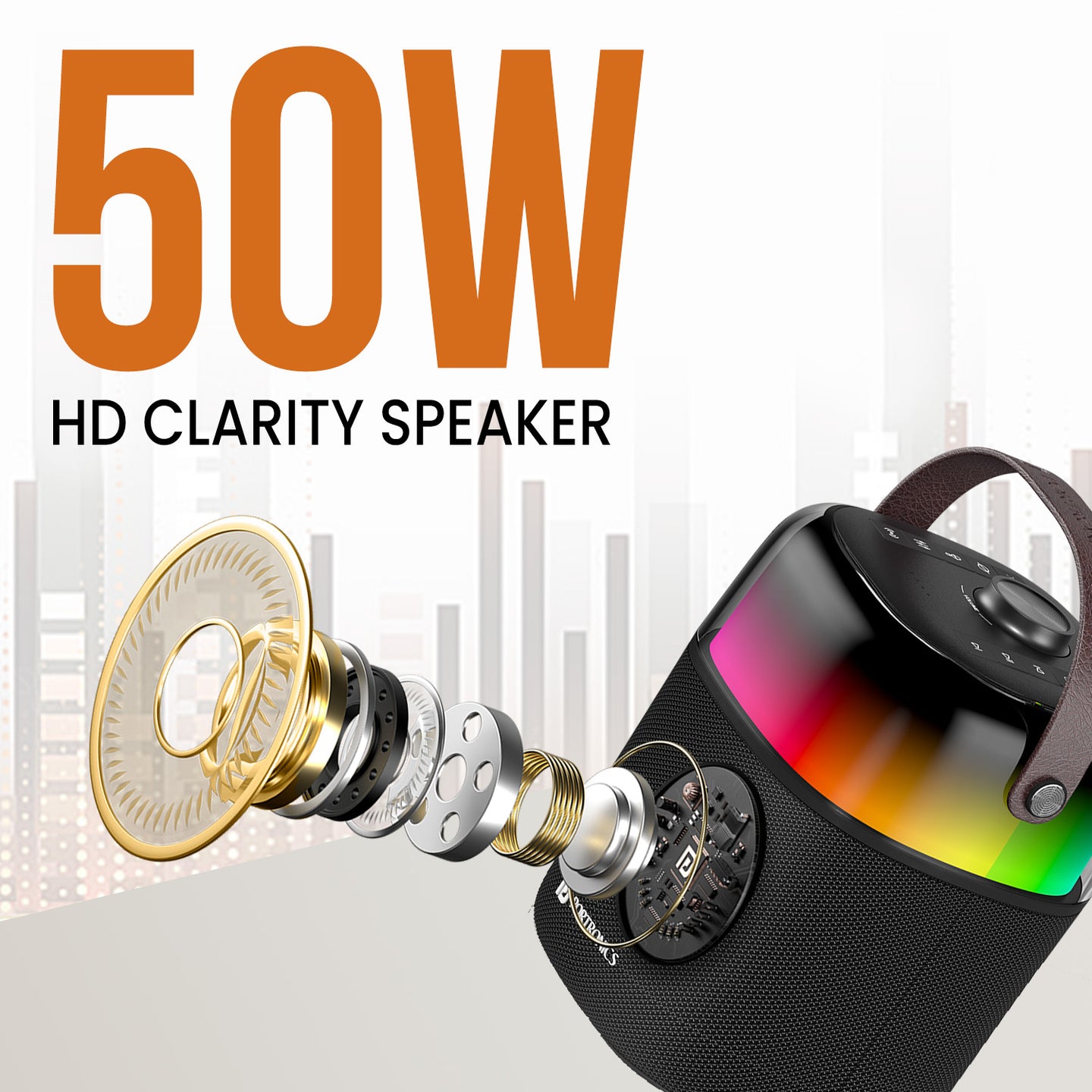 Shop Portronics Dash 4 50w Portable Wireless Party Speaker