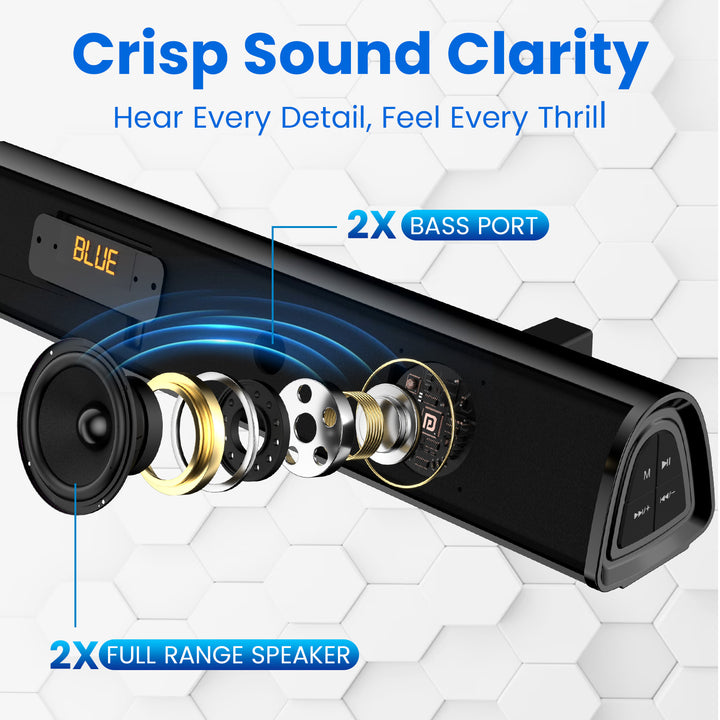 Shop Portronics Pure Sound 106 Bluetooth Soundbar with Wired Subwoofer