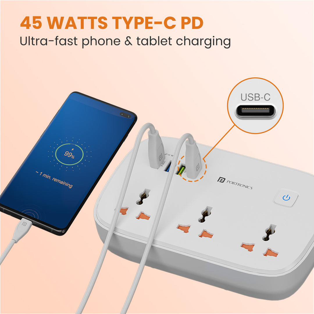 Shop Portronics Power Plate 16 Power Extension Board Online