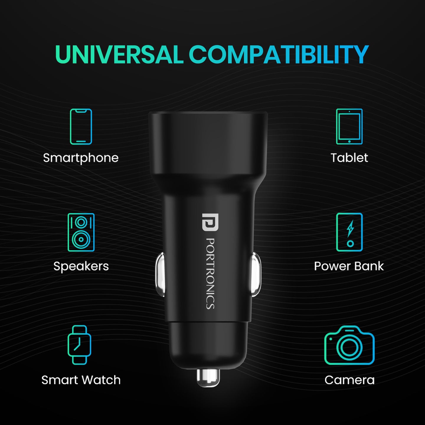 The Portronics Car Power 80 car charger is a highly efficient charging ...