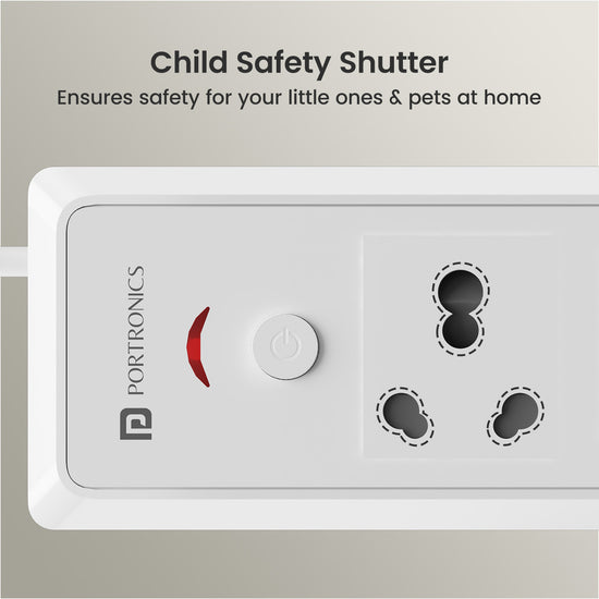 Buy Portronics New Power Plate 17 Extension Board With 16 Amp socket