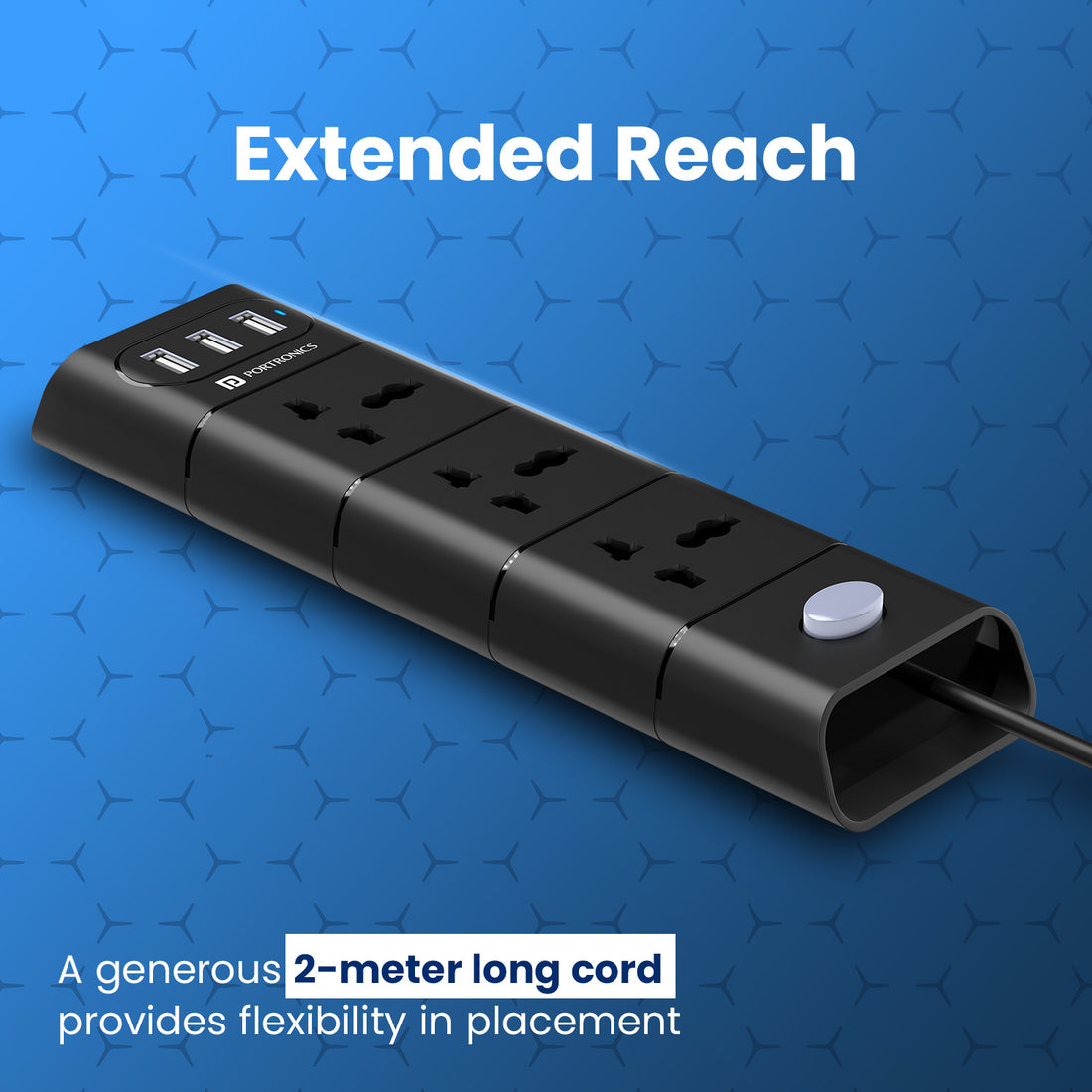 Portronics Power Plate II comes with three 5A electrical universal ...