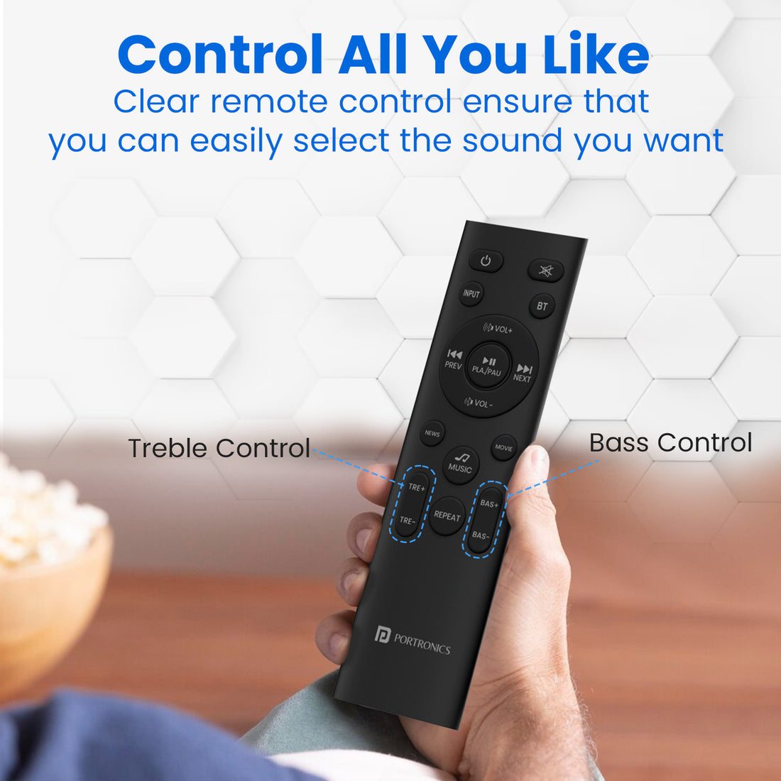 Shop Portronics Pure Sound 106 Bluetooth Soundbar with Wired Subwoofer