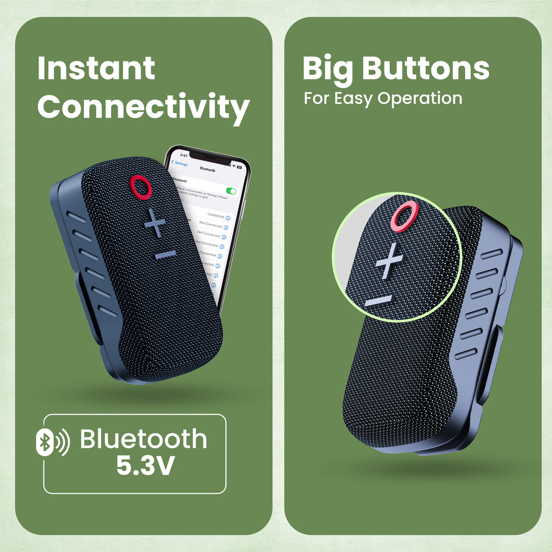 Shop Portronics New Talk Three 2W Mini Wearable Bluetooth Speaker