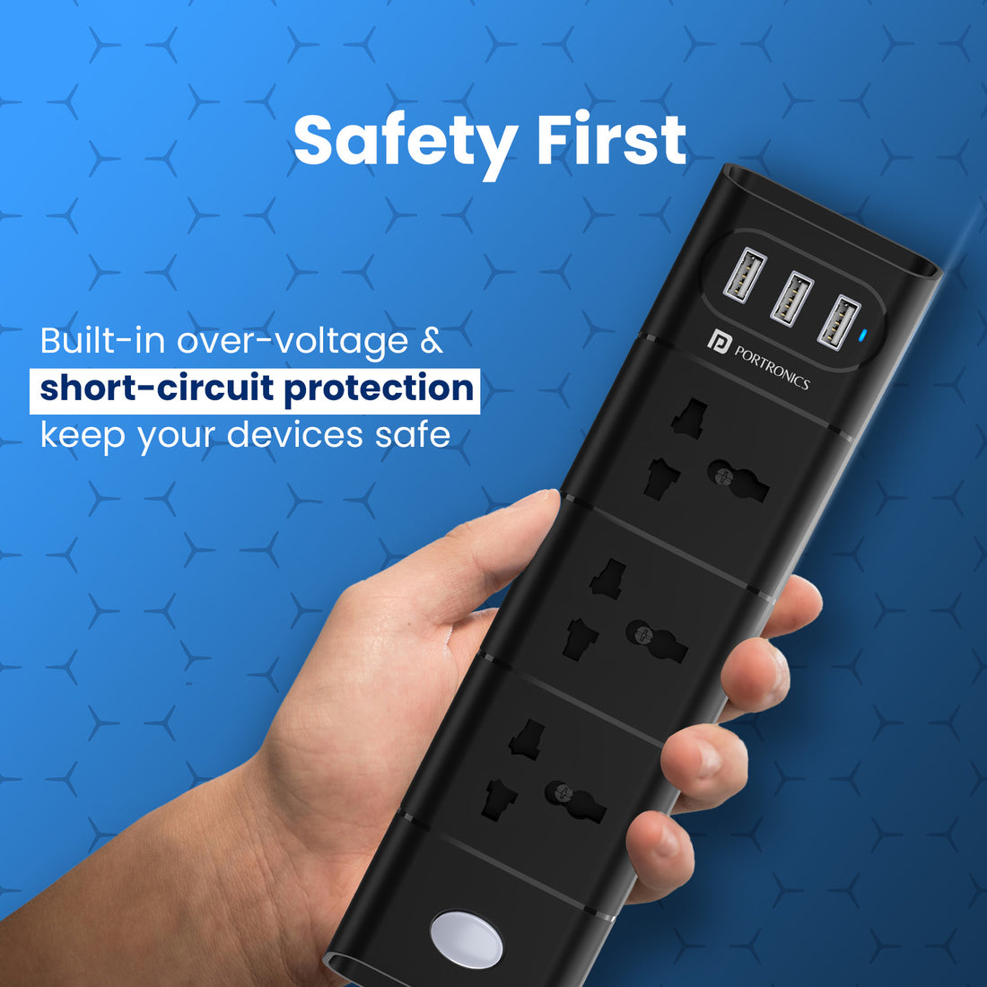 Portronics Power Plate II comes with three 5A electrical universal ...