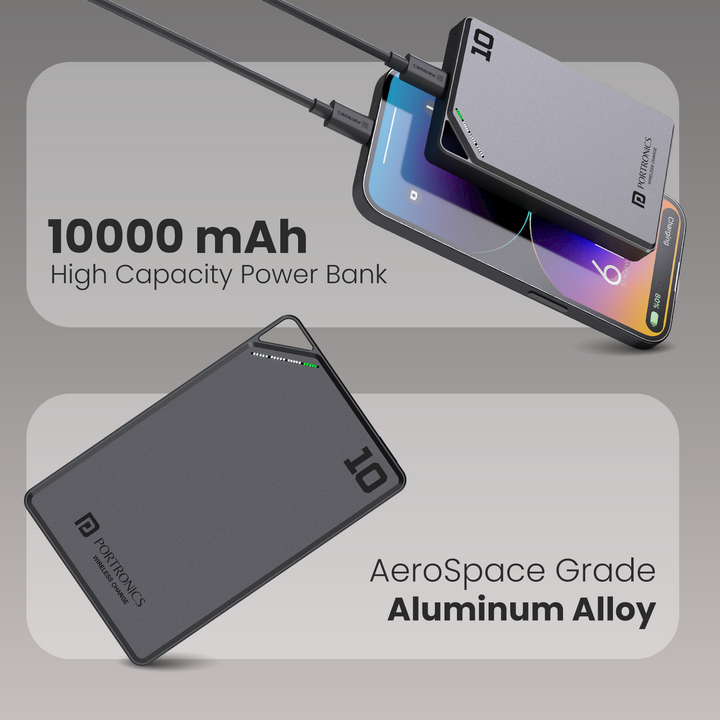 Shop Portronics Boosty 10K Wireless Power Bank For iPhone