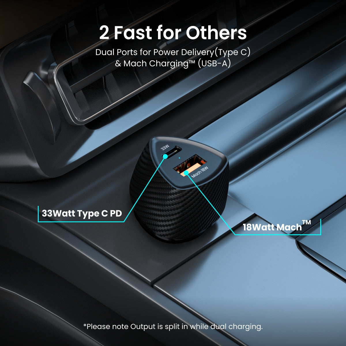 Buy Portronics Car Power 16 Fast Charging Car Charger | Dual USB Ports