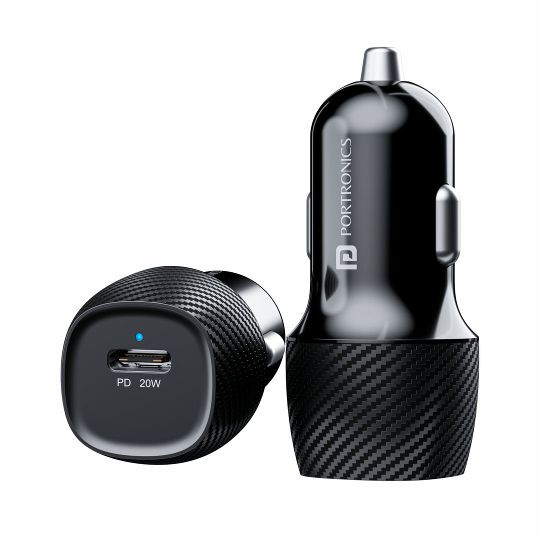 Buy Portronics Car Power 18 - Fast Charging Dual Port USB Car Charger