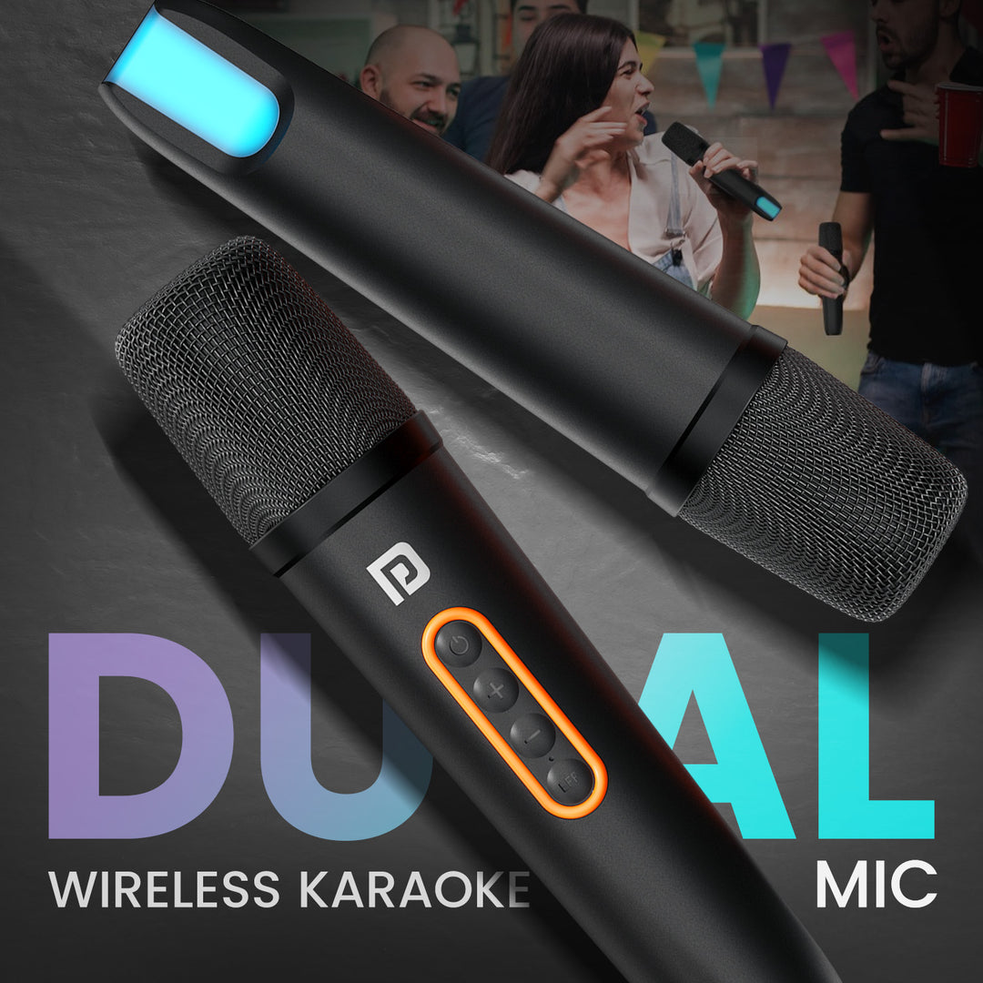Portronics Dash 10 Wireless Party Speaker with Karaoke Mic