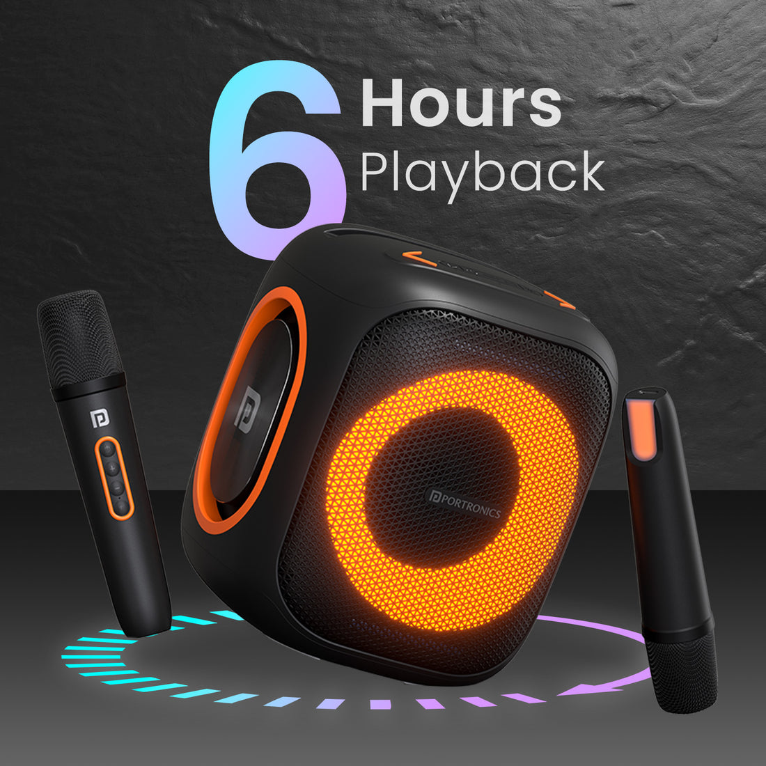 Portronics Dash 10 Wireless Party Speaker with Karaoke Mic