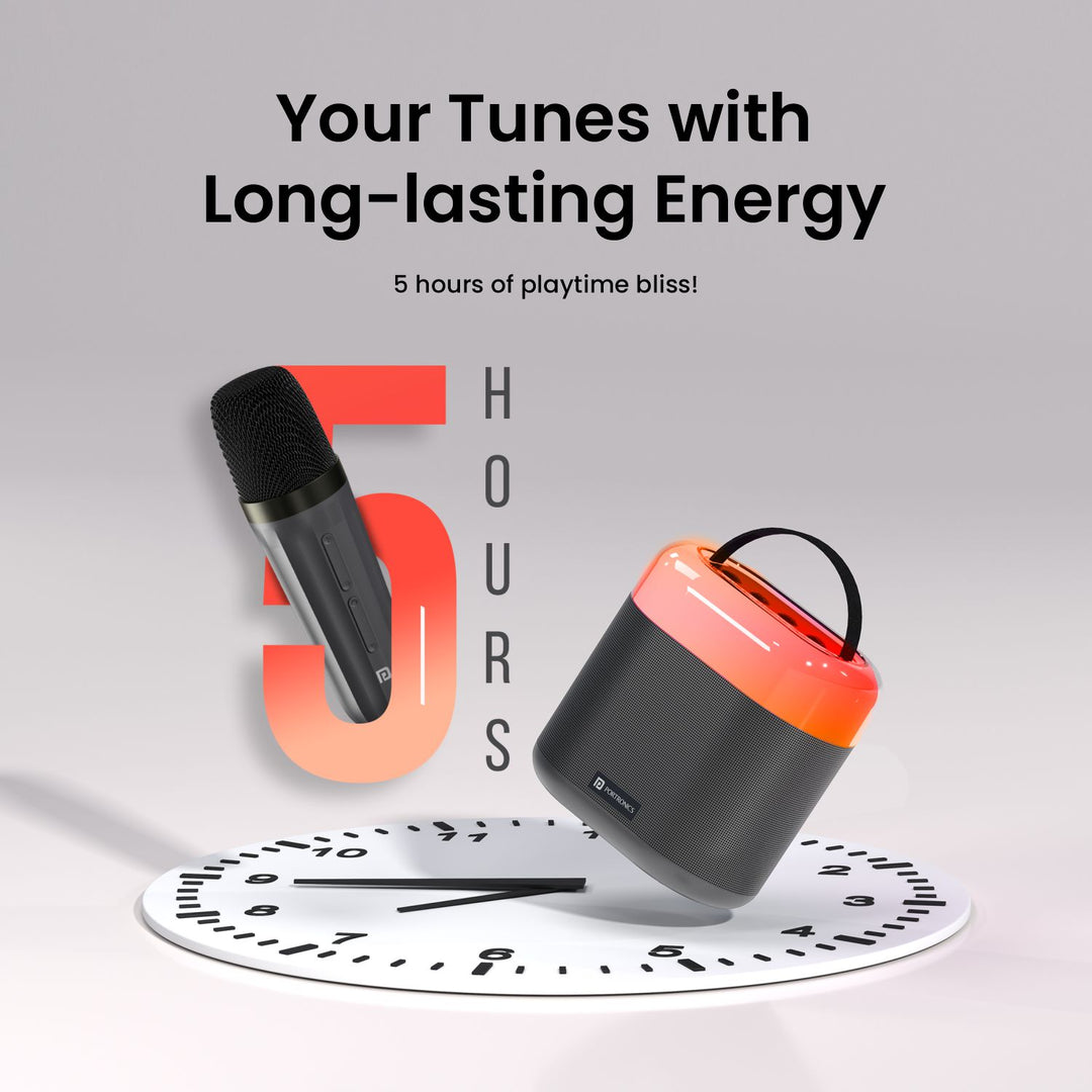 Portronics Dash 3 16W Portable Speaker with Wireless Karaoke