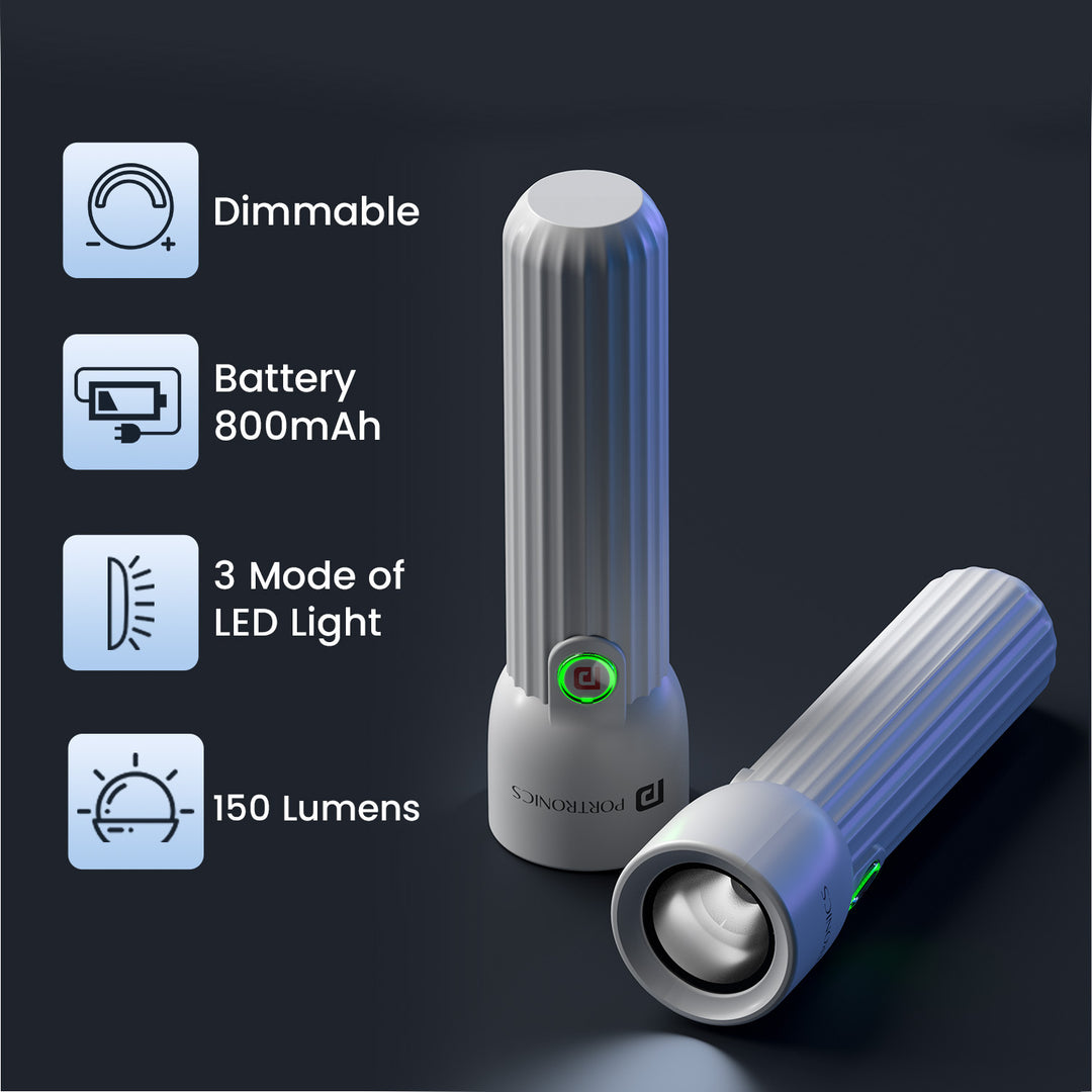 Shop Portronics Eco Glow Small Rechargeable Led Torch Light