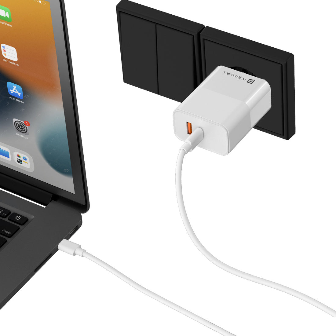 Buy Portronics Adapto 65 Pro Dual Ports 65W Fast Wall Charger