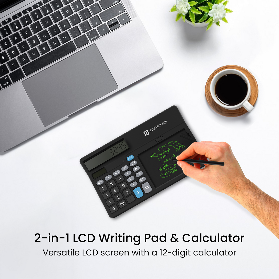 Buy Portronics Ruffpad Calc 2 Calculator with LCD Writing Pad