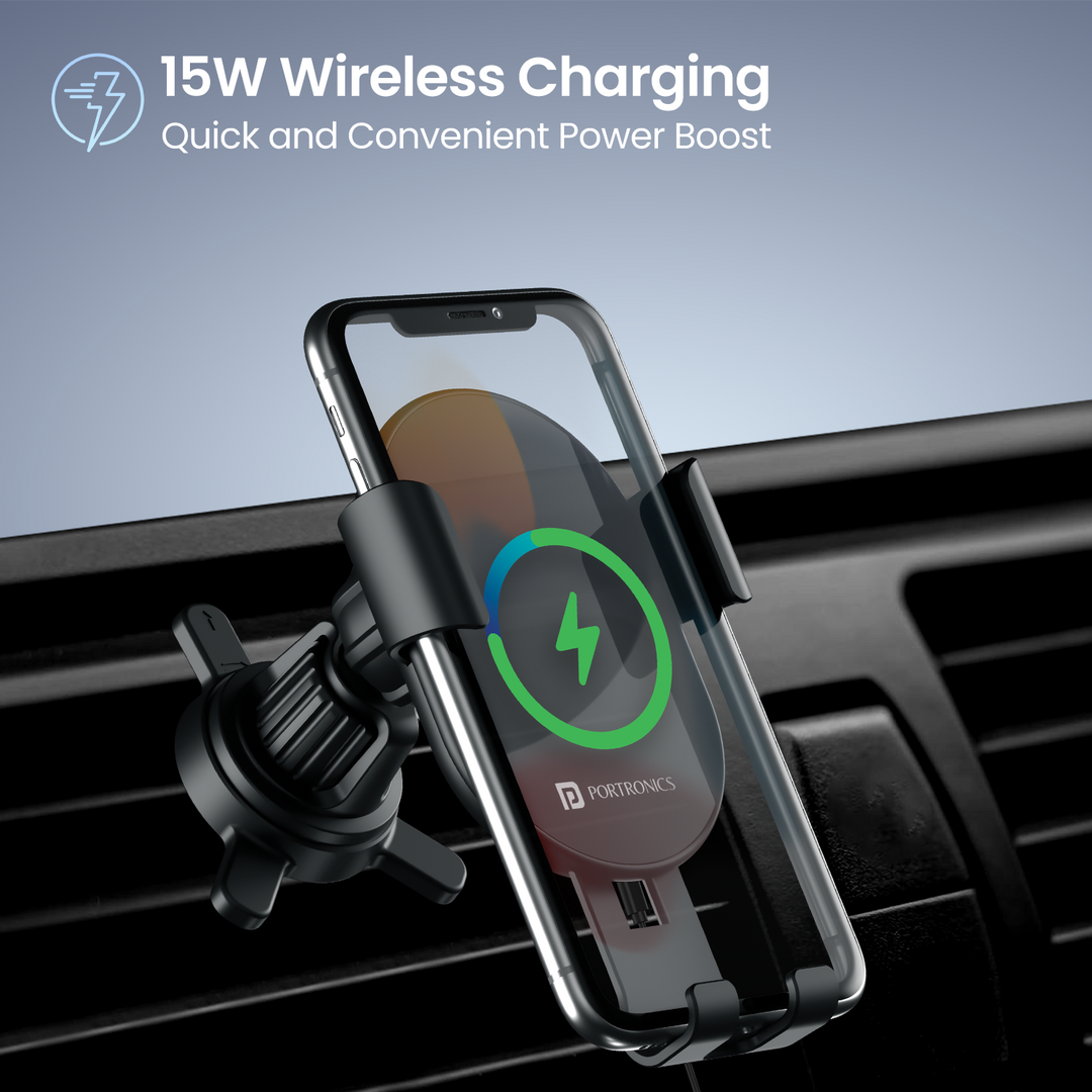 Shop Portronics Charge Clamp 4 Wireless Car Charger Online