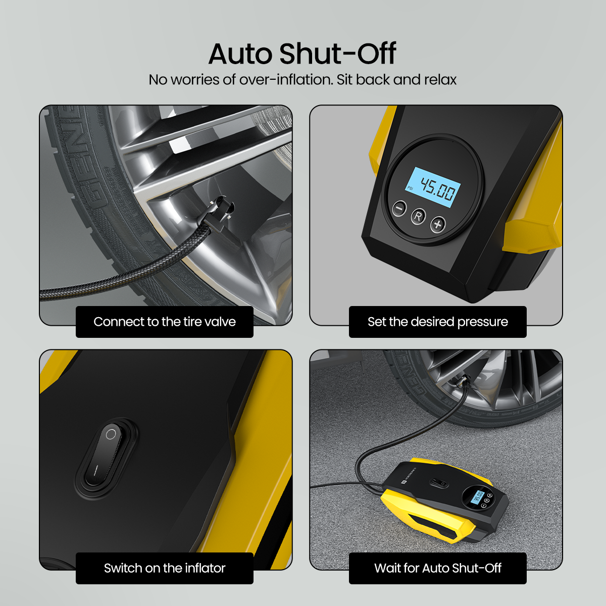 Shop New Portronics Vayu Lite Portable Tyre inflator with 150 PSI