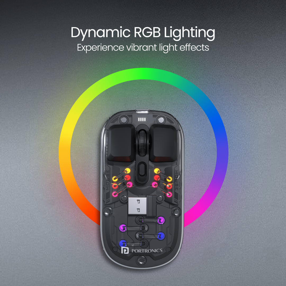 Shop Portronics New Toad 5 Wireless Mouse With RGB Lighting