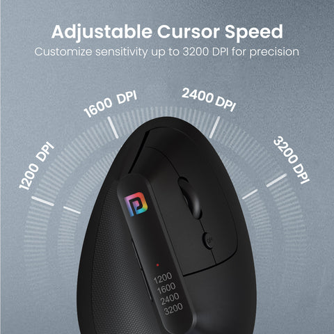 Buy Portronics Toad Ergo Wireless Vertical Mouse with 6D Buttons