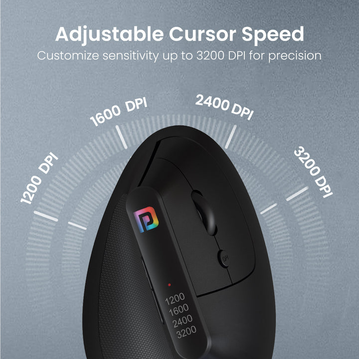 Buy Portronics Toad Ergo Wireless Vertical Mouse with 6D Buttons