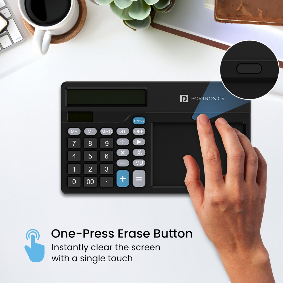 Buy Portronics Ruffpad Calc 2 Calculator with LCD Writing Pad