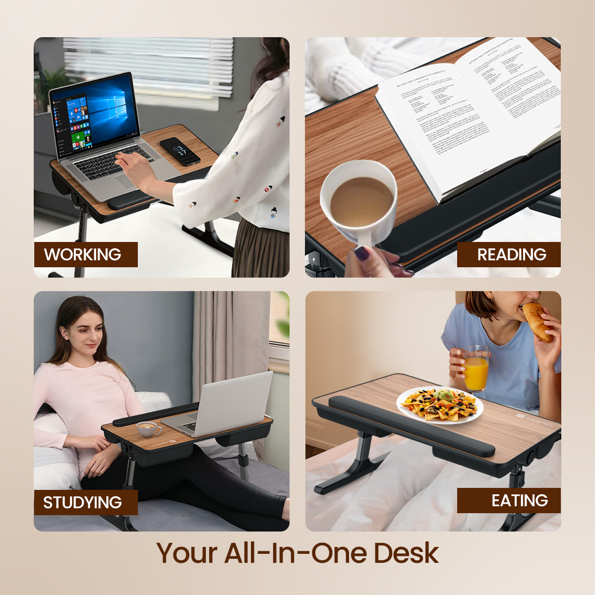 Shop Portronics My Buddy Z Foldable Laptop Table For Bed & Desk