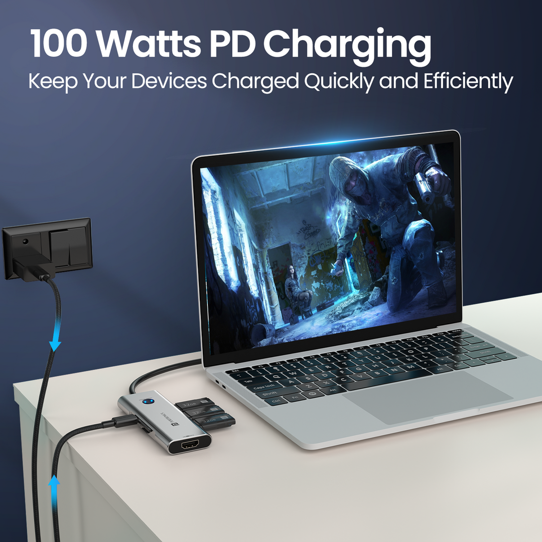 Buy Portronics Latest Mport One 9-in-1 USB Hub With HDMI Port