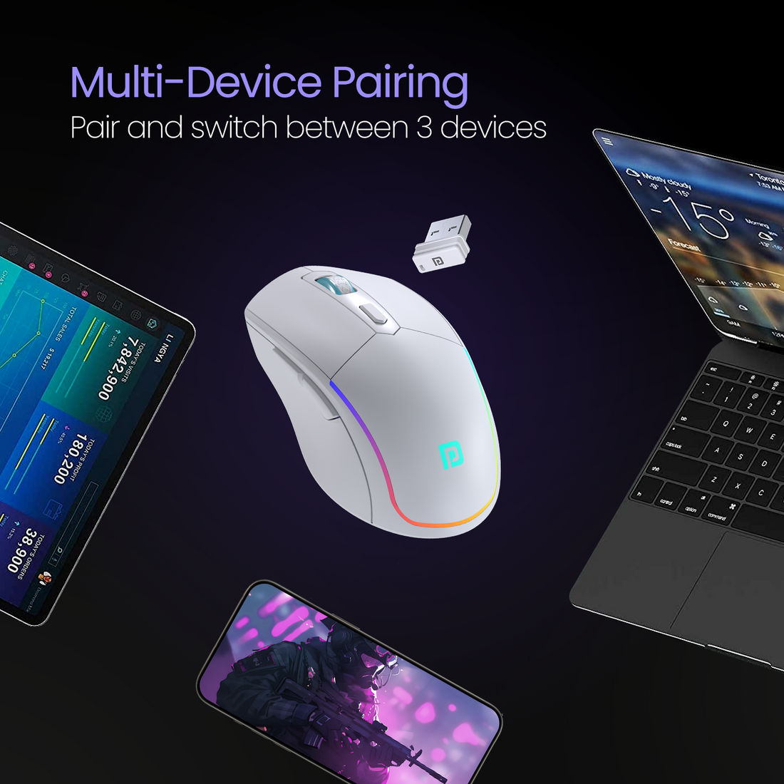 Buy Portronics Toad One Wireless mouse with rechargeable battery