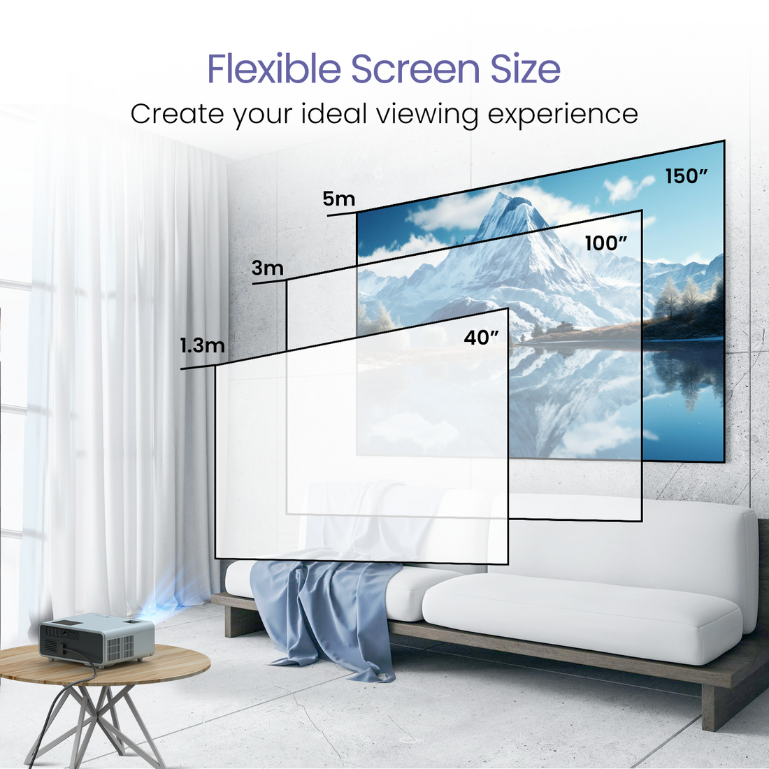 Shop Portronics Beem 450 Smart LED Bluetooth Projector Online