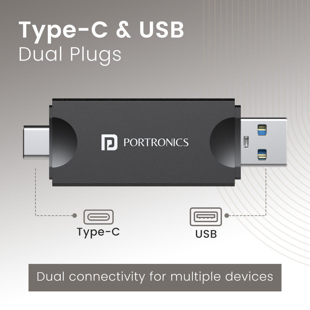 Portronics Mport 30 Plus USB Port and MicroSd Card Reader