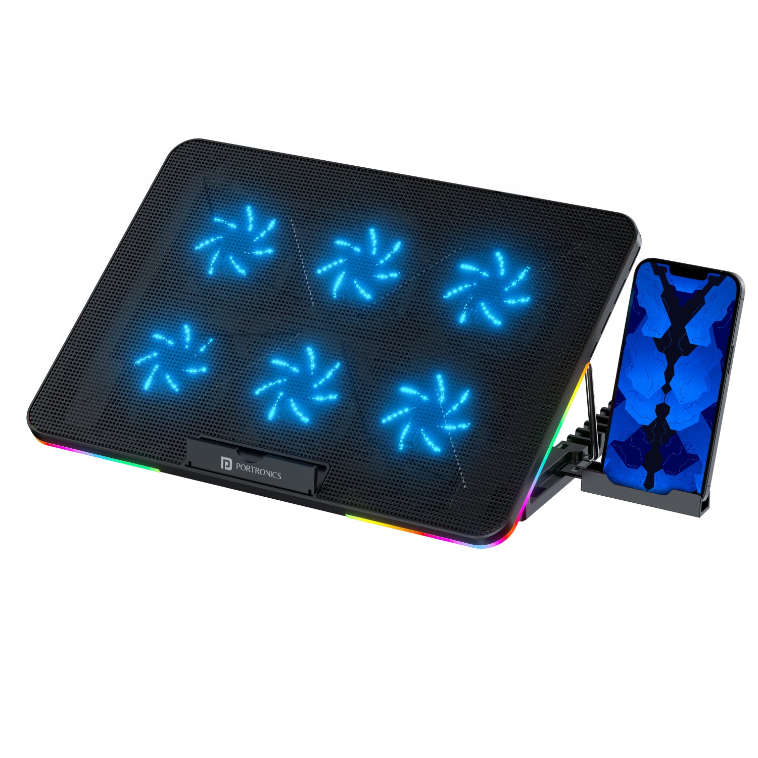 Portronics My Buddy Air Cooling Pad With 6 X Cooling Fans portronics-my-buddy-air-cooling-pad-with-6-x-cooling-fans