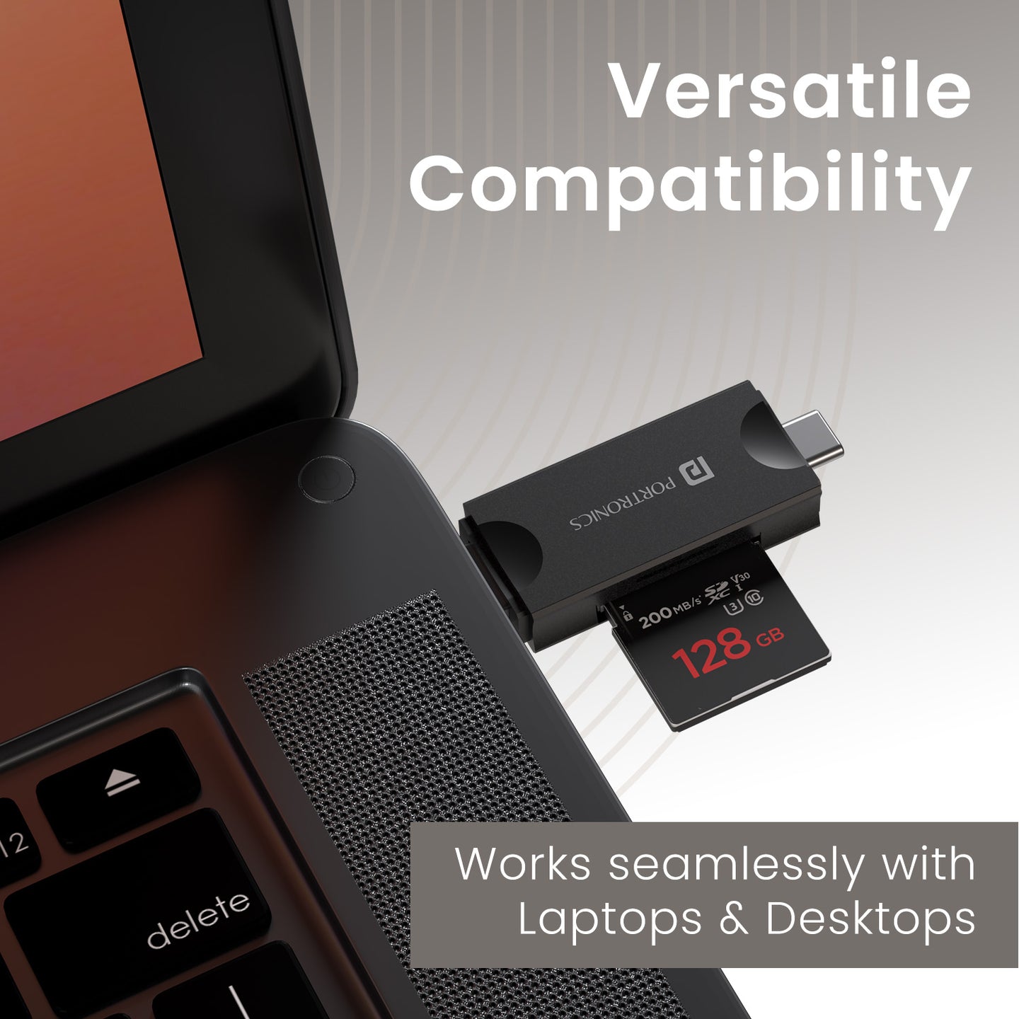 Portronics Mport 30 Plus USB Port and MicroSd Card Reader