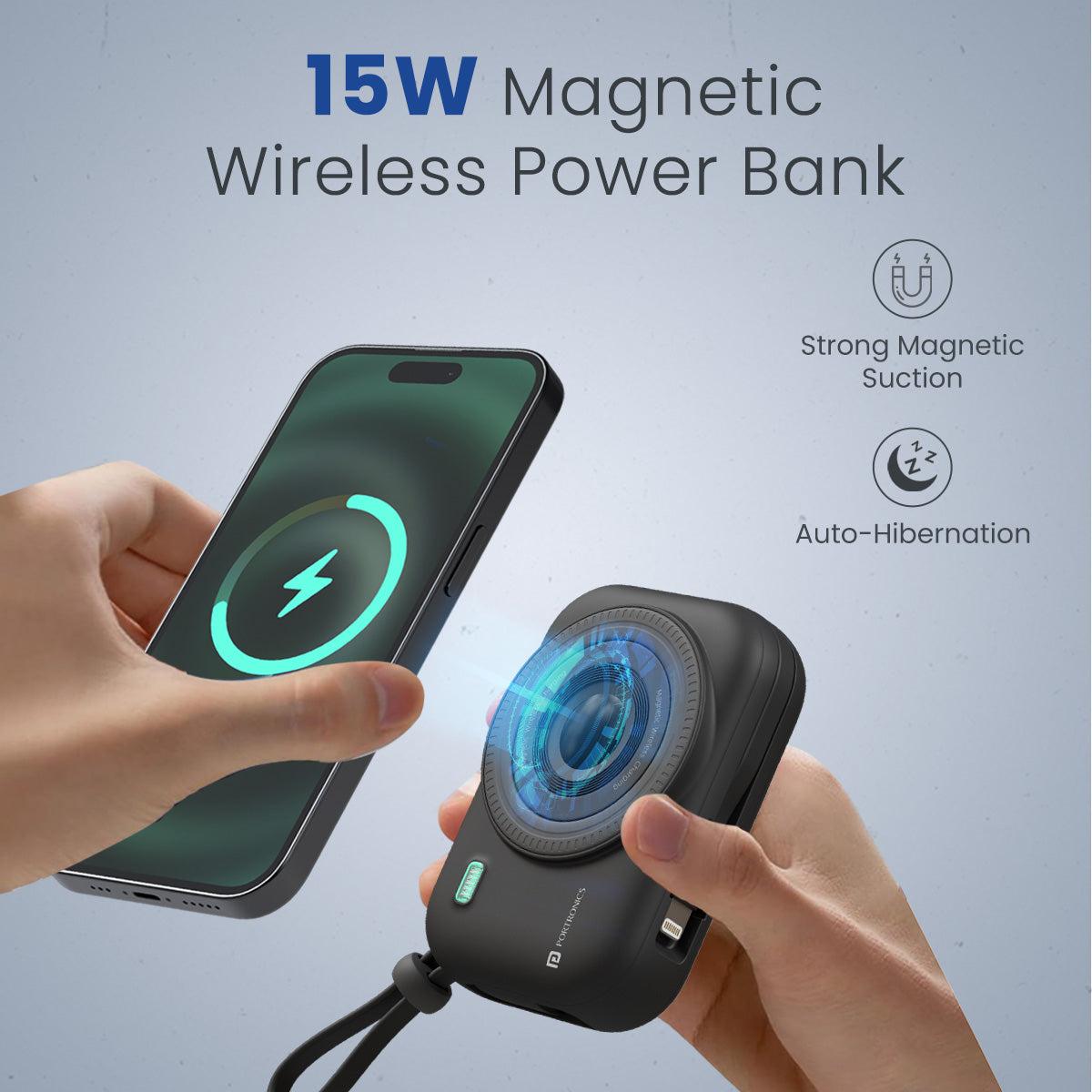 Portronics Power Shutter Magnetic 10000mah Power Bank Online