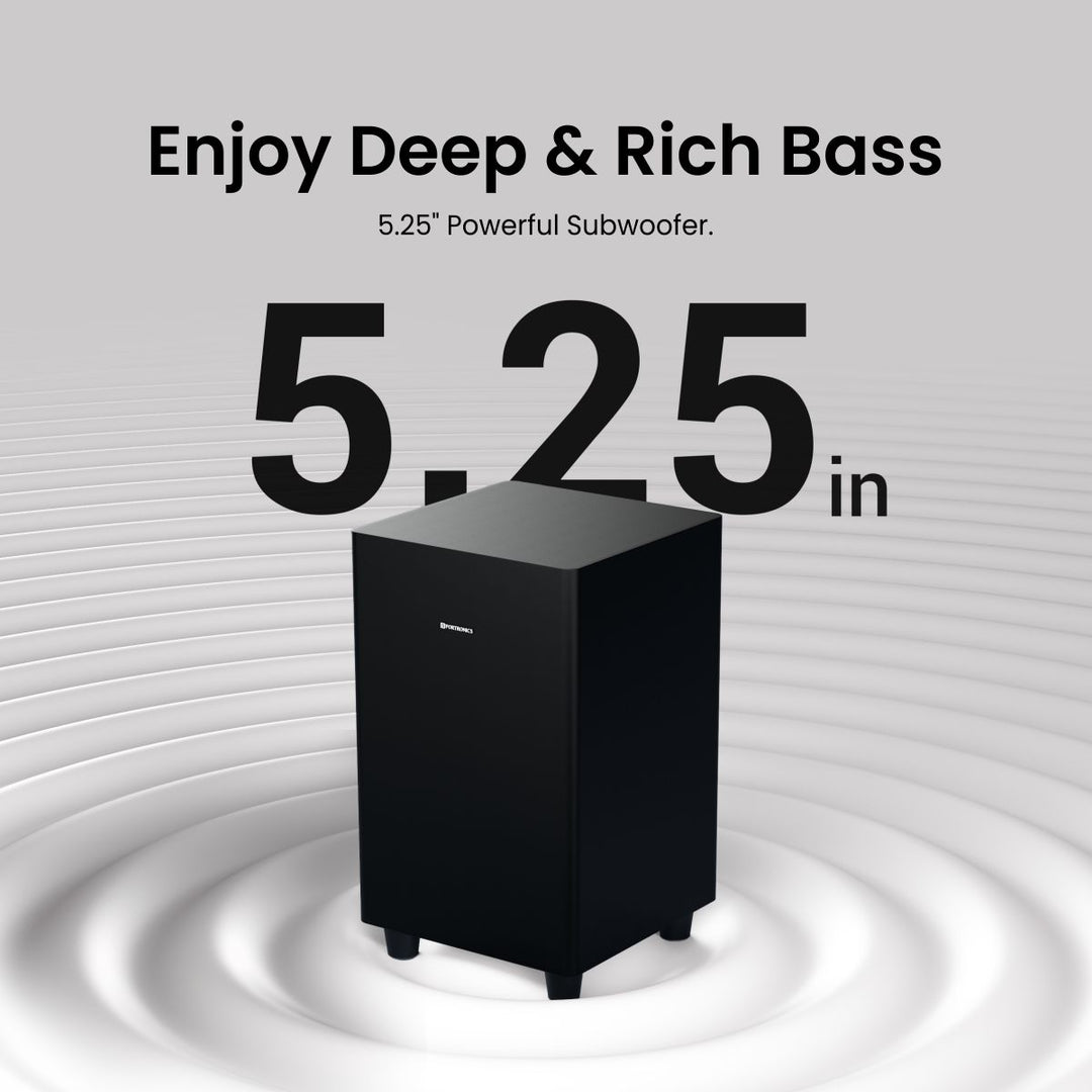 Buy Portronics Wireless Soundbar with Sub woofer Pure Sound Pro X1