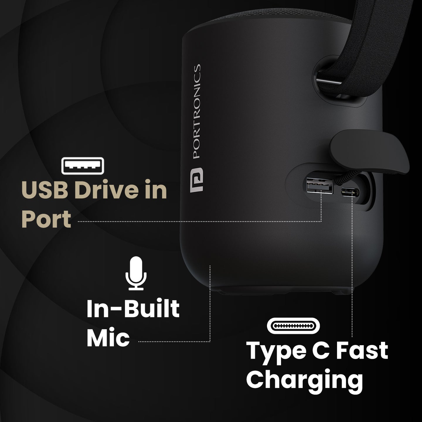 Shop Portronics Soundpot Portable Mini Bluetooth Speaker