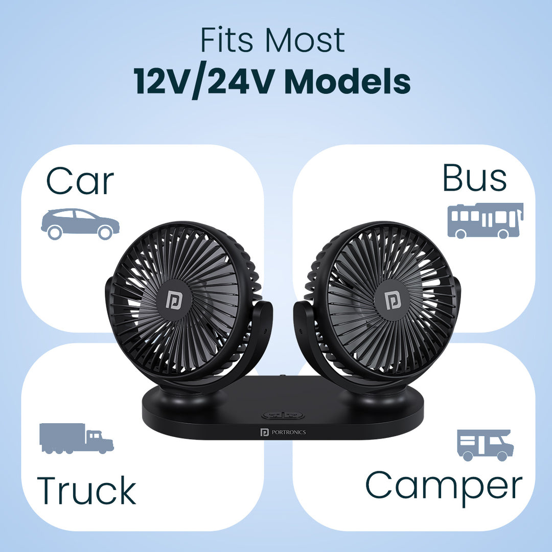Shop Portronics Twin Cool Portable USB Fan With Dual Heads