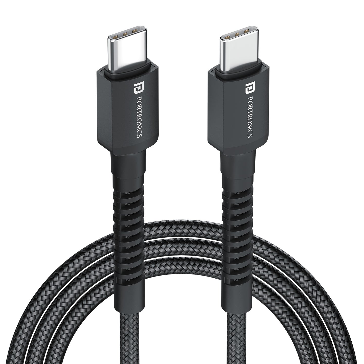 Buy Portronics Konnect X 60w Type C to Type C Nylon Braided Cable